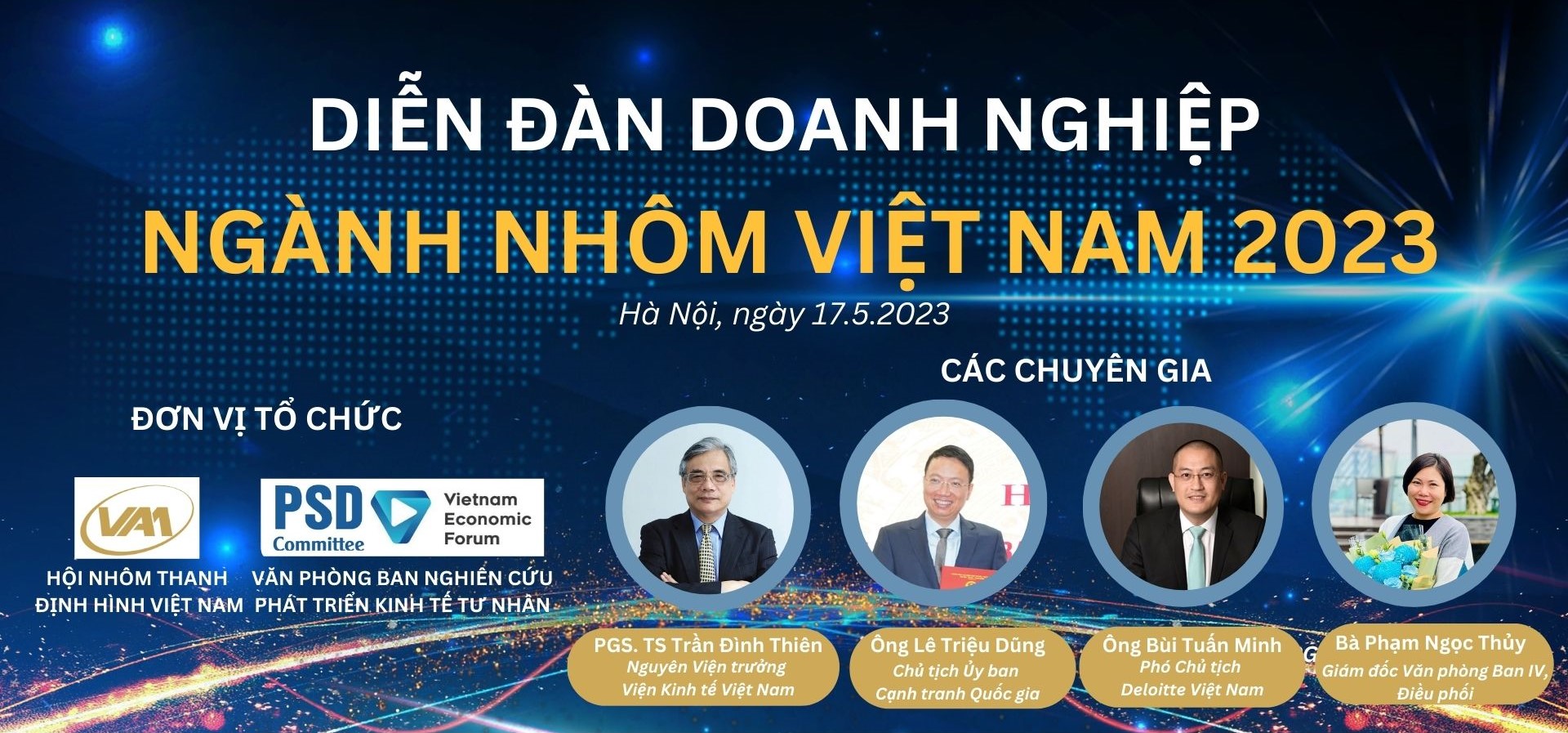 Sắp diễn ra: "DIỄN ĐÀN DOANH NGHIỆP NGÀNH NHÔM VIỆT NAM - 2023" - HỘI NHÔM THANH ĐỊNH HÌNH VIỆT NAM